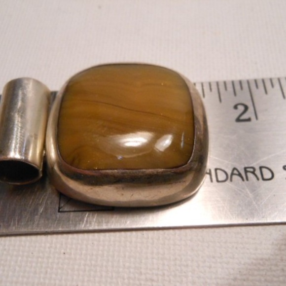 Jewelry | Mexico Sterling Silver And Glass Sliding Pendant | Poshmark